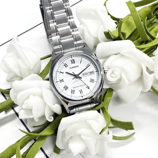 블레스컴퍼니 카시오 여성 메탈 손목 시계 LTP-V006D-7B