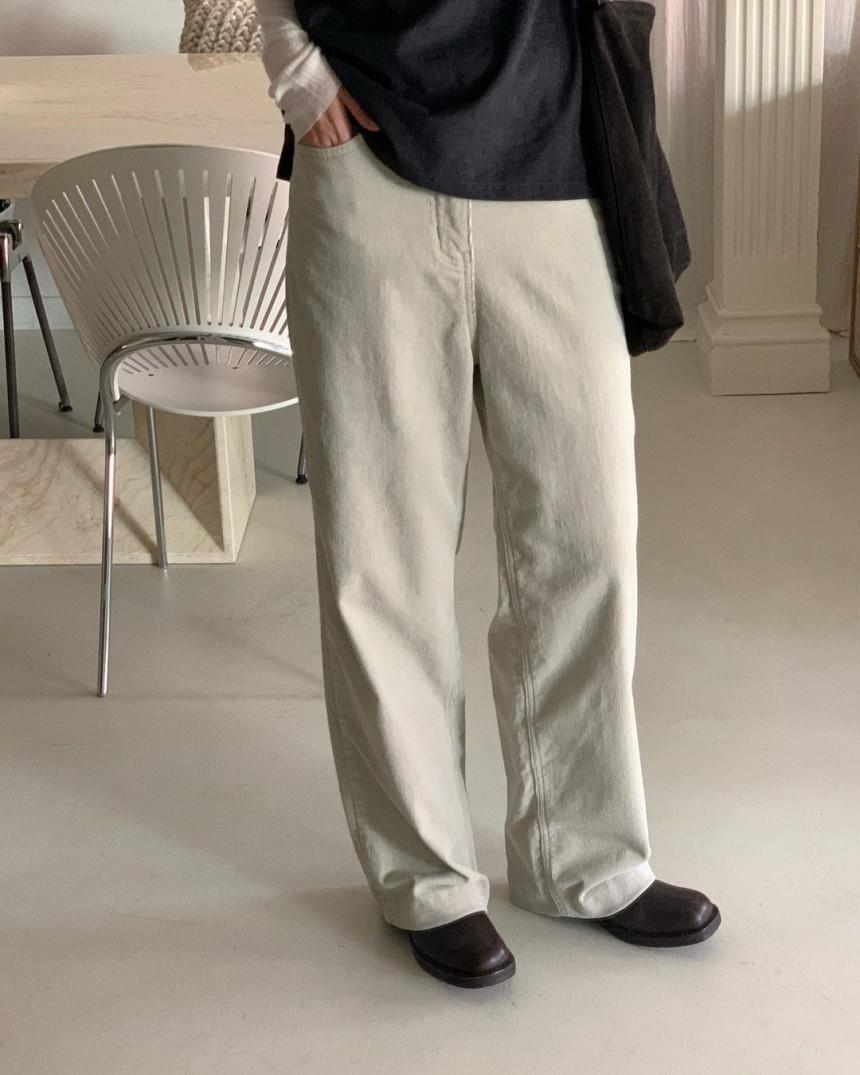 드노운 JINSIM 진심 베니 팬츠 코튼 세미와이드 일자 pt 2colors