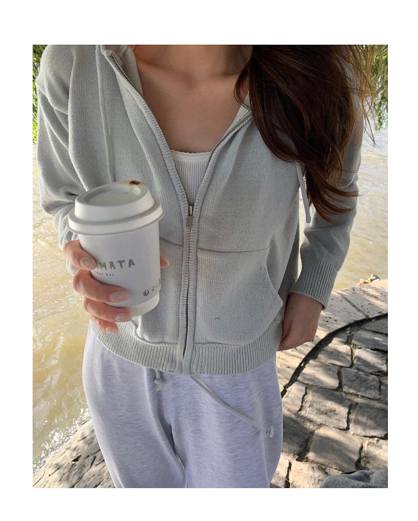 비엔느 [쿠폰] riette 리에뜨 로드 니트 집업 후드 가디건 (2c)