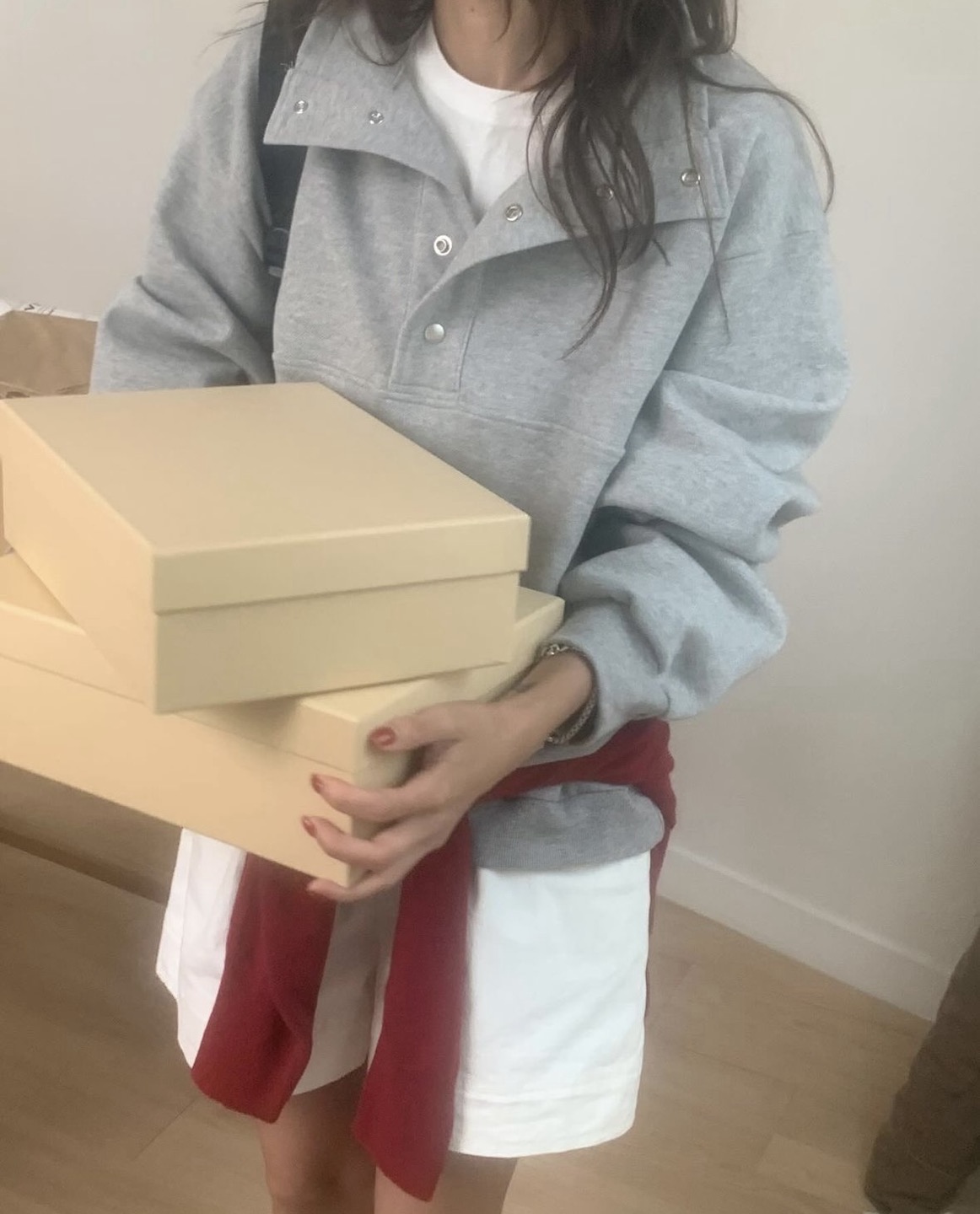 우르 PK 아노락 버튼 쭈리 맨투맨 (2color)