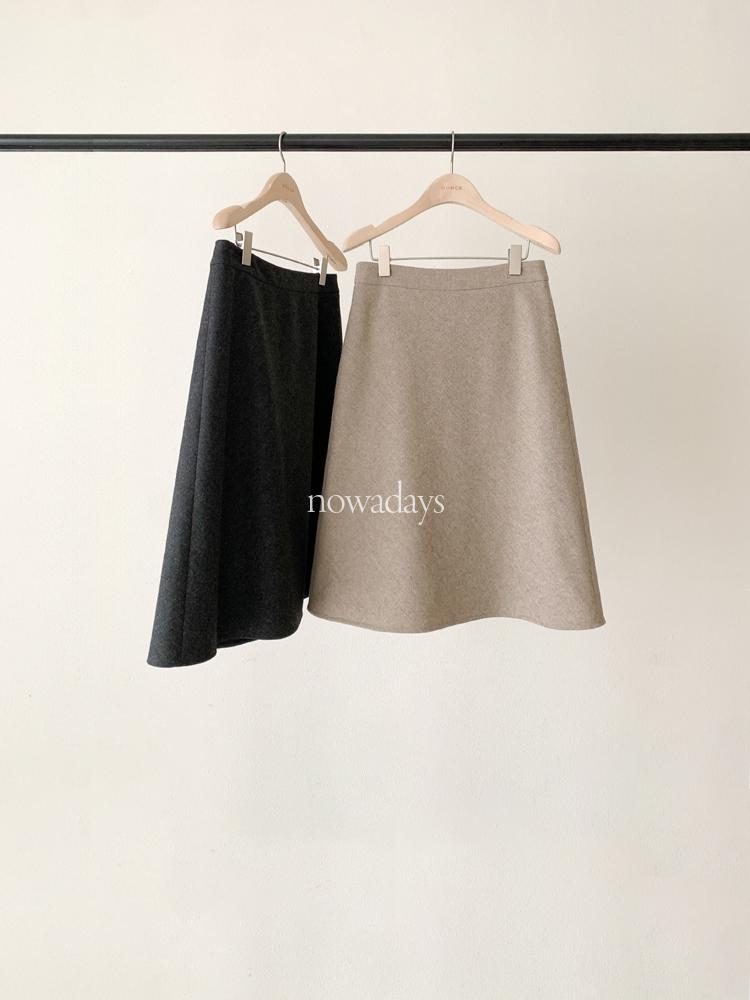 나우어데이즈 OUNCE 온스 로렌 울 미디 스커트 A라인 플레어 치마 (2col)