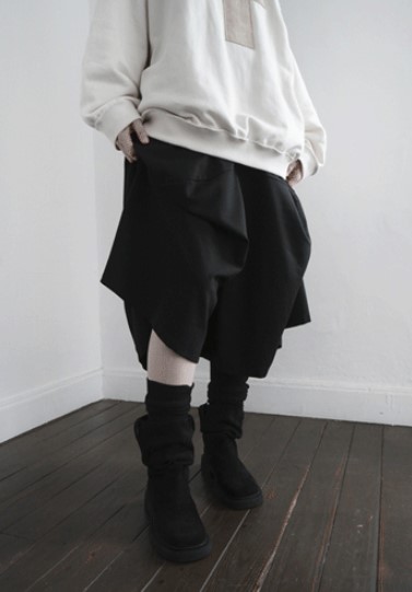 에프터먼데이 volume pintuck skirt pants (2c)