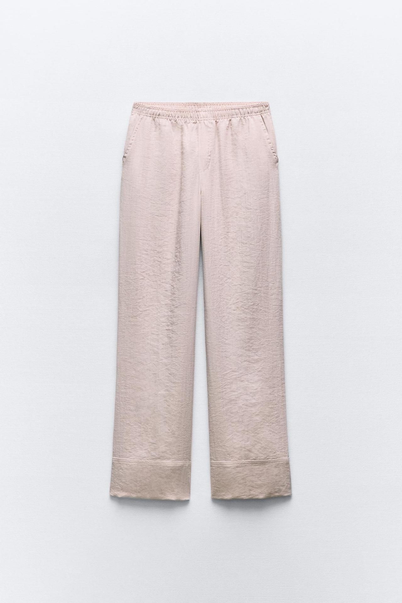 스페인샵 자라 텍스처 파자마 팬츠 5427/439 CHALK PINK