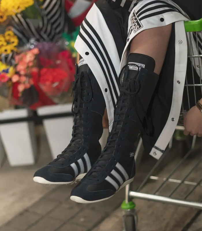 메소프501 아디다스 재팬 VH 레이스업 롱부츠 운동화 코어 블랙 화이트 IH0230