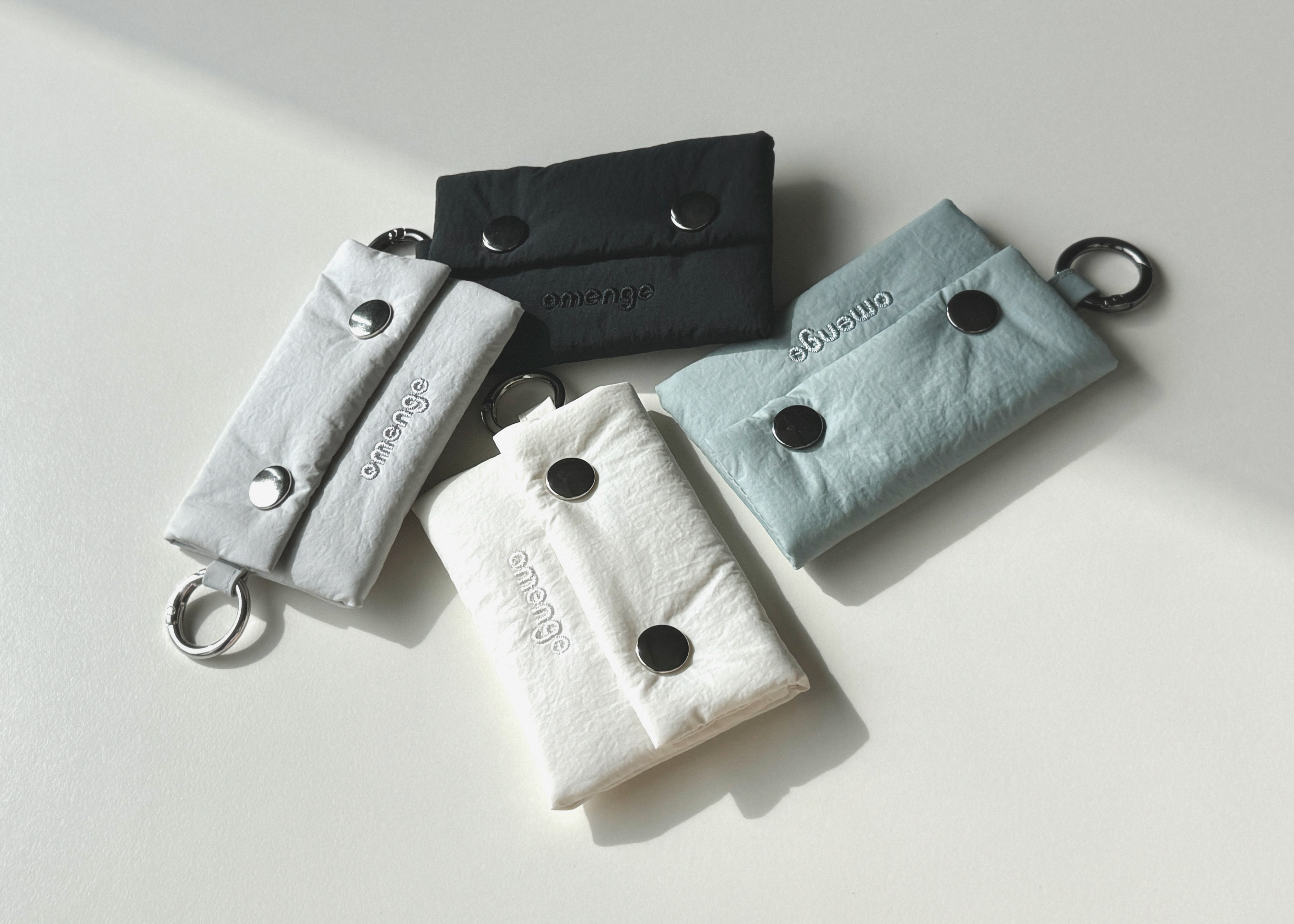 오멩이 핸드메이드 리사이클 나이론 패딩 카드지갑 Re-nylon card wallets