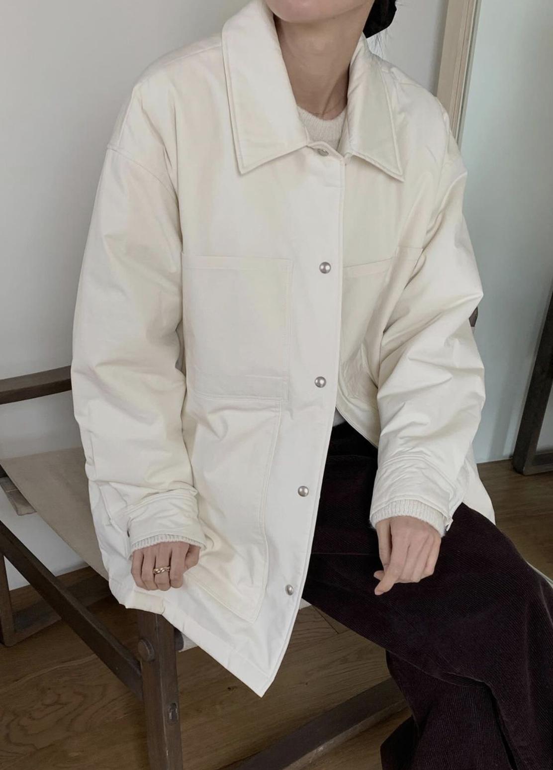 미멀 페브러리 feb11 포켓 본딩 점퍼 (2col) 겨울 패딩자켓 루즈핏 잠바