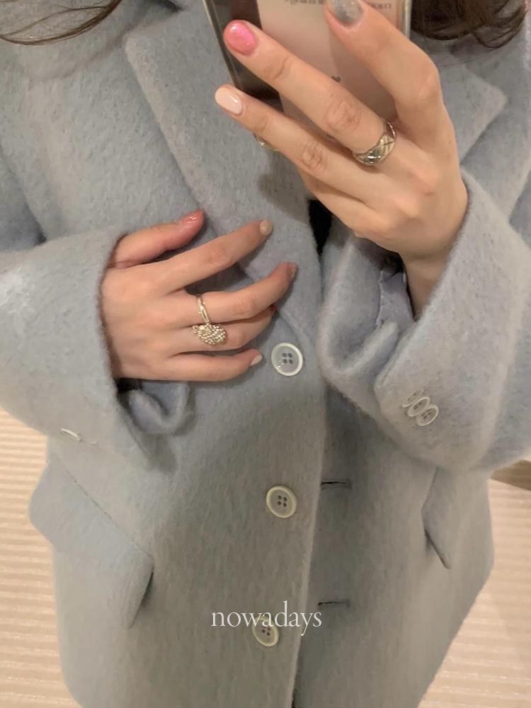 나우어데이즈 소라 당일 / pyt 프리티영띵 울 자켓 긴팔 카라 싱글 윈터 jk (2col)