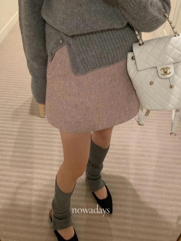 나우어데이즈 pyt 프리티영띵 레인보우 스커트 A라인 베이직 윈터 숏 치마 (2col)