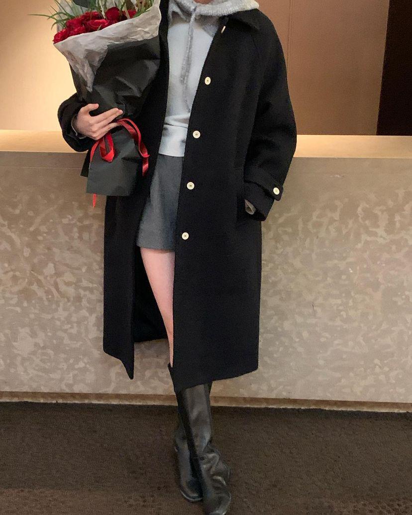 바이안 riette 리에뜨 브로디 부클 코트 롱 일자 울 싱글 ct (2 color)