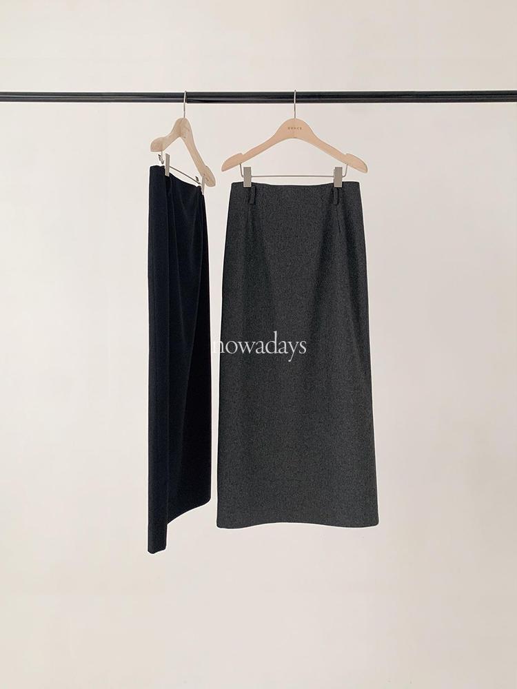 나우어데이즈 OUNCE 온스 윈터 무드 맥시 스커트 울 H라인 일자 롱 치마 (2col)