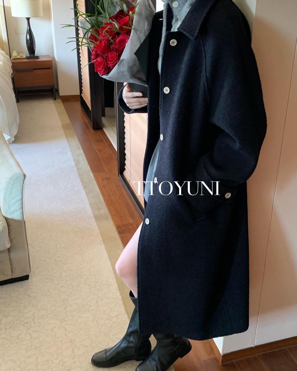 떠유니 (당일) 리에뜨 브로디 부클 코트 riette (2col) 롱코트 떠유니