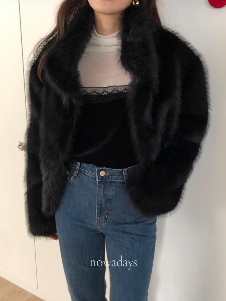 나우어데이즈 founders 파운더스 드빌 숏 퍼 자켓 하이넥 카라 싱글 jk (2col)