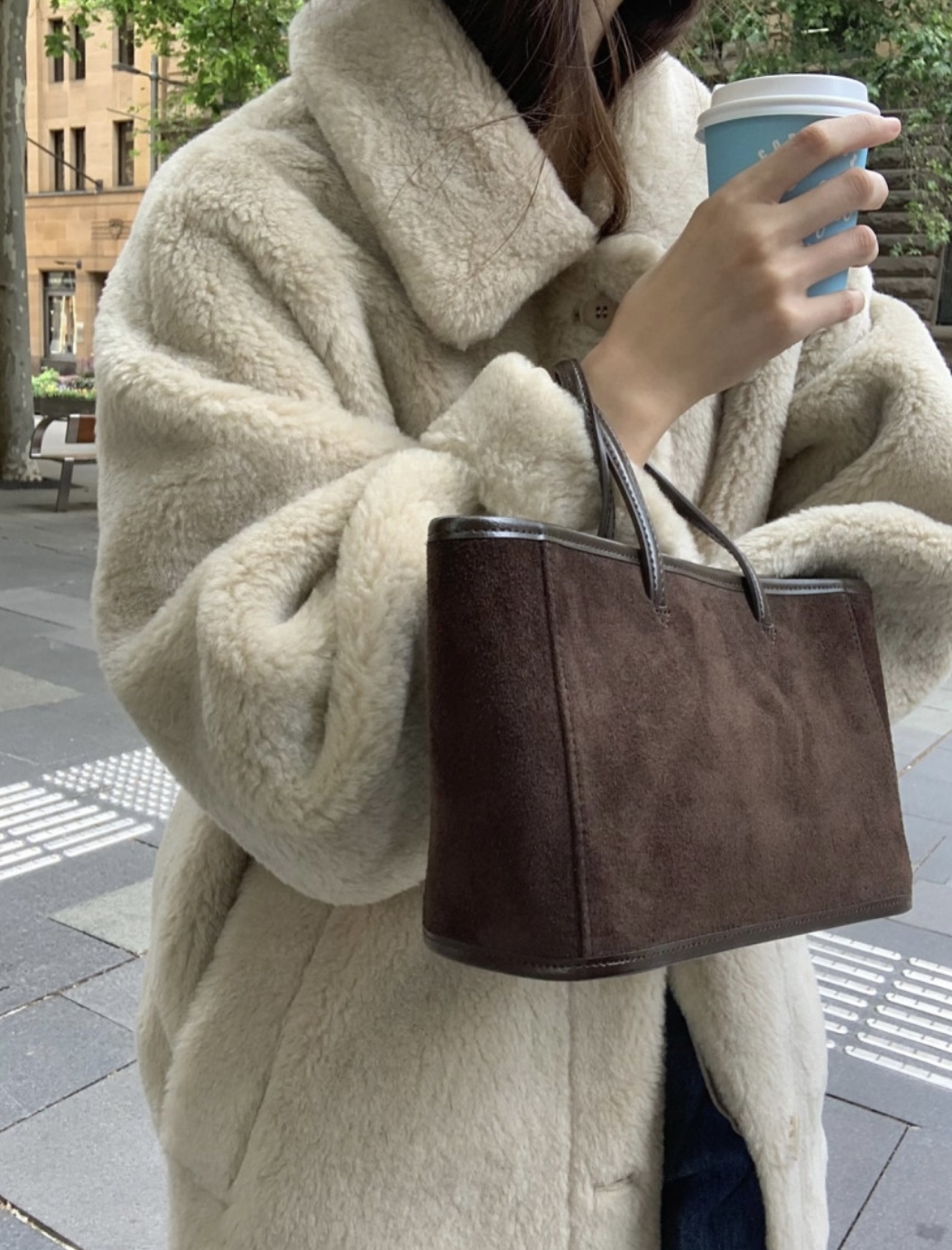 노엘101 (아이당일)포멜로 시어링 무스탕 2col