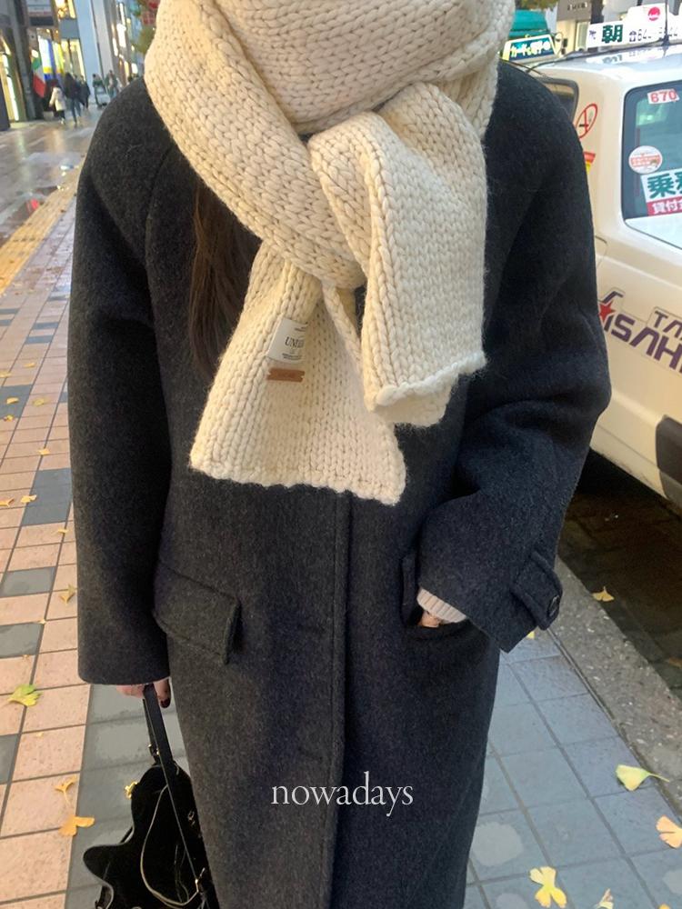 나우어데이즈 underson 언더슨 핸드메이드 머플러 니트 롱 목도리 (3col)