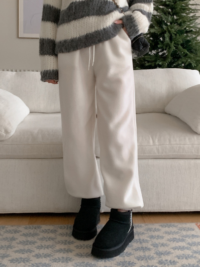 메가플레이스 파스텔5컬러 후리스 뽀글이 양털 기모안감 조거팬츠 밴딩조거 트레이닝바지 플리스 양털바지 조거와이드 츄리닝 팬츠 밴딩 기모바지 와이드 조거트레이닝 일자바지