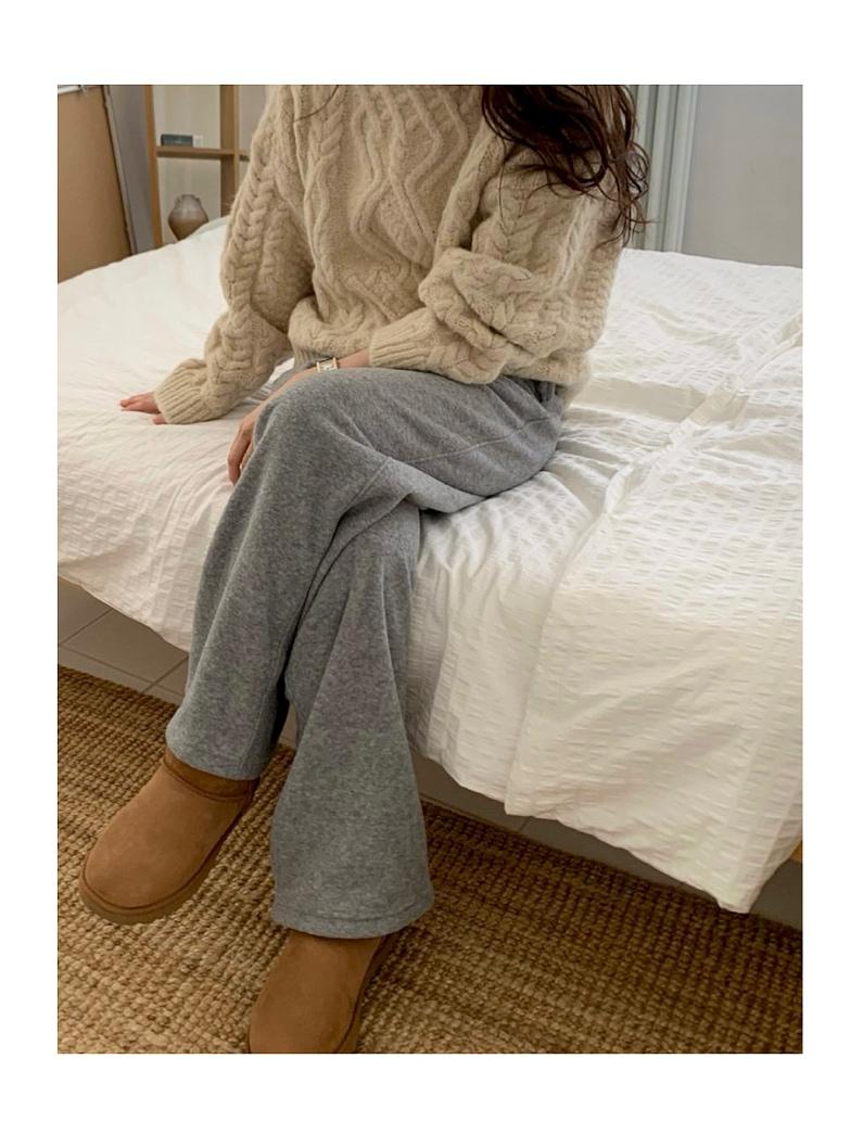 비엔느 fllanel 플라넬 테리 플리스 밴딩 팬츠 후리스 트레이닝 바지 (3c)