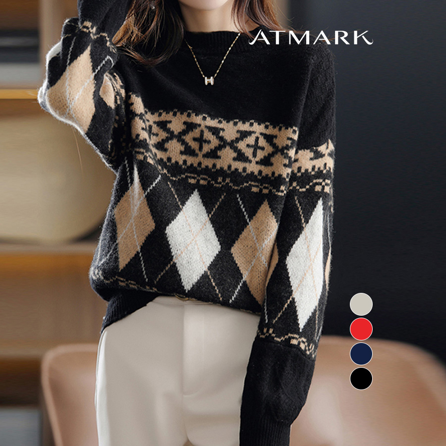 앳마크 ATMARK (77까지)윈디아가일패턴니트_AA49KN038G