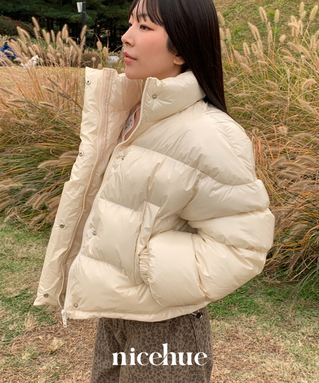 니스휴 글로시 레더 패딩 숏패딩 크롭패딩 오버핏패딩 웰론패딩 화이트패딩 커플패딩 유광숏패딩 펄패딩 투웨이패딩 남자숏패딩 남여공용패딩