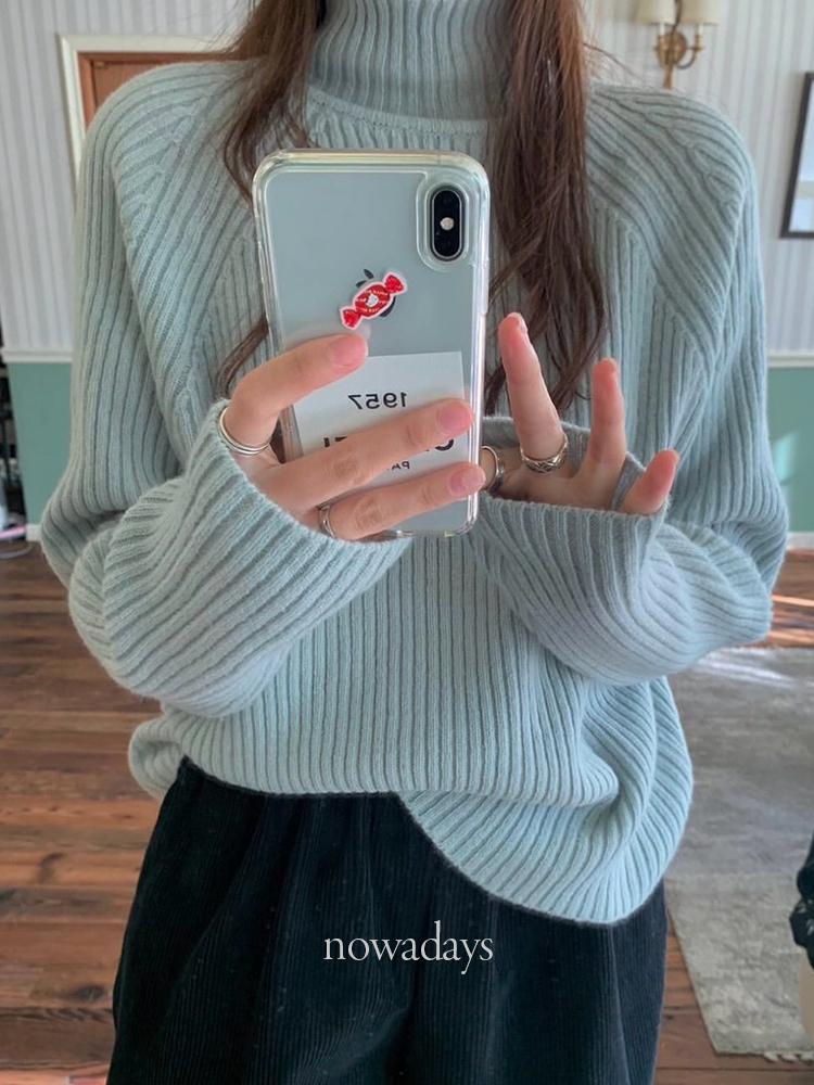 나우어데이즈 pyt 프리티영띵 포지타 폴라 니트 울 긴팔 터틀넥 골지 nt (3col)