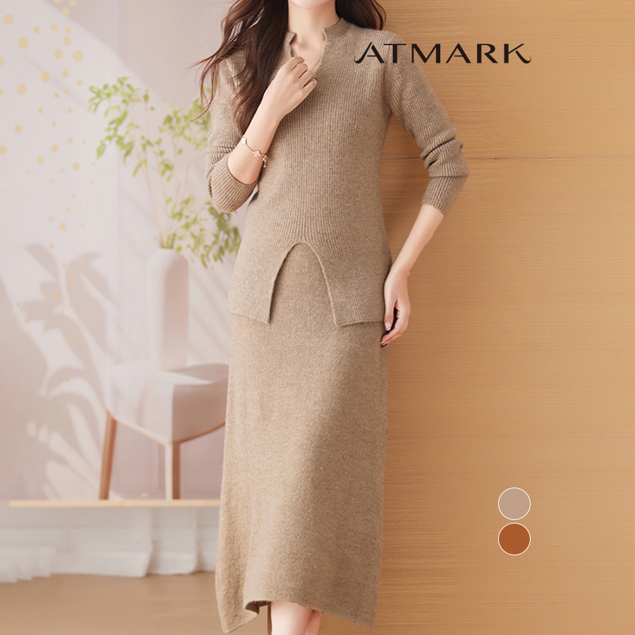 앳마크 ATMARK 오픈트임니트+스커트SET_AA49SE007G