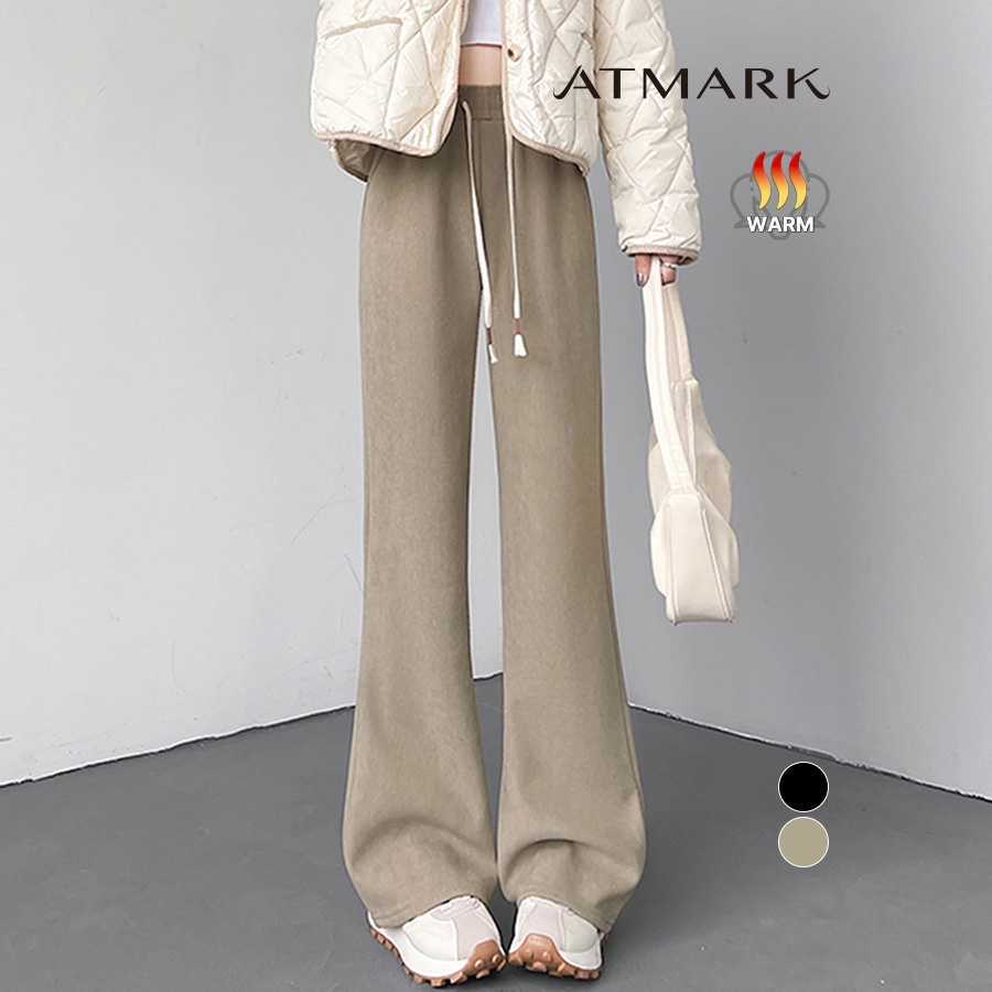 앳마크 ATMARK 세미부츠컷플리스기모밴딩팬츠_AA49PT029G