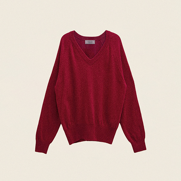로라로라 ROLA V NECK KNIT RED