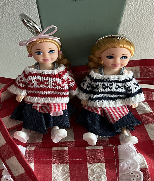 써지컬프니엘1004 겨울체크이중 베이비돌키링 키링인형키링마론인형조카선물가방장식미니인형가방꾸미기생일선물여자친구선물수제작데일리프니엘데일리프니엘1004라피스