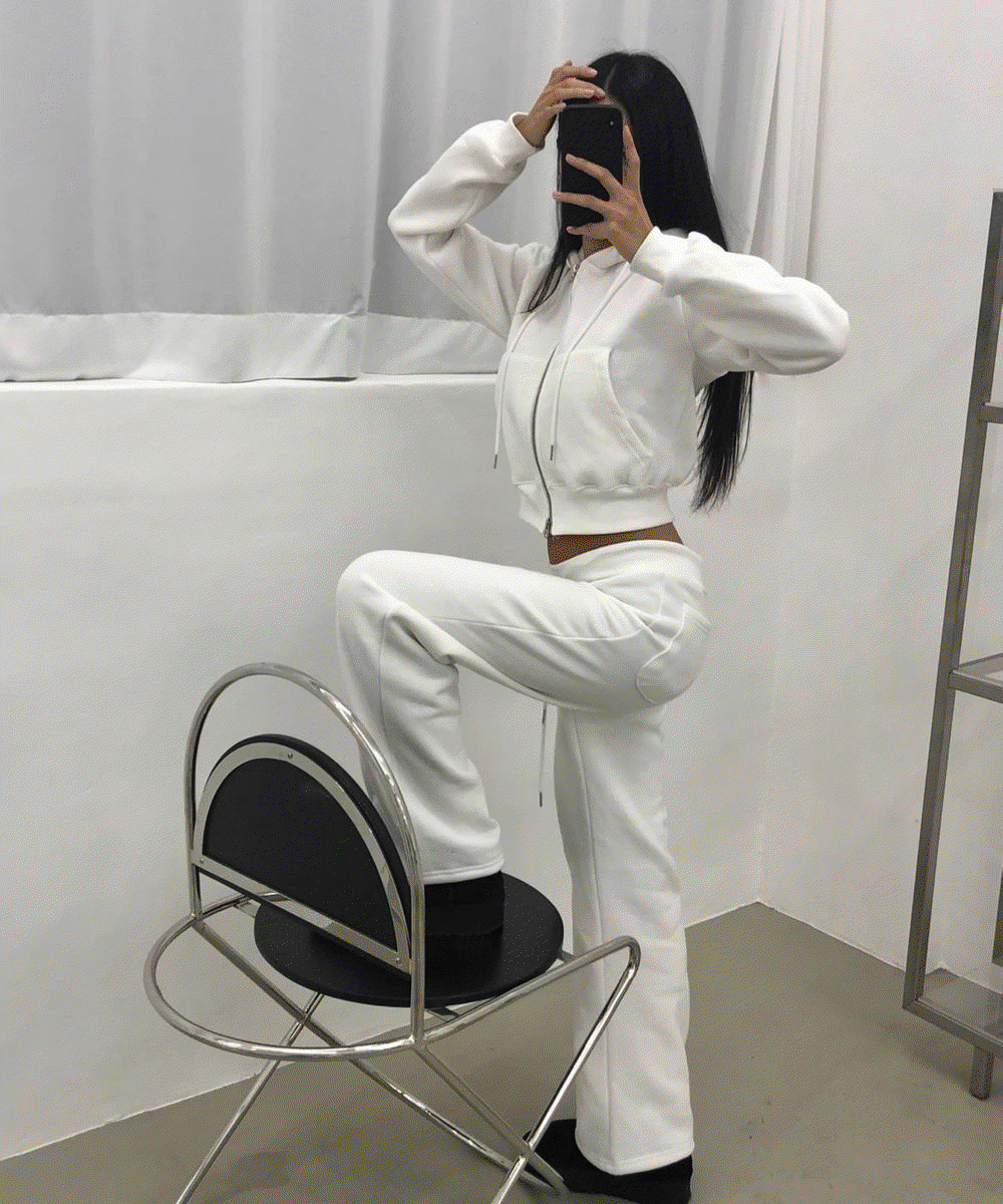 아스타틴 Julie training pants (3co) / 로우라이즈 핫걸 브이컷 트레이닝 롱 팬츠