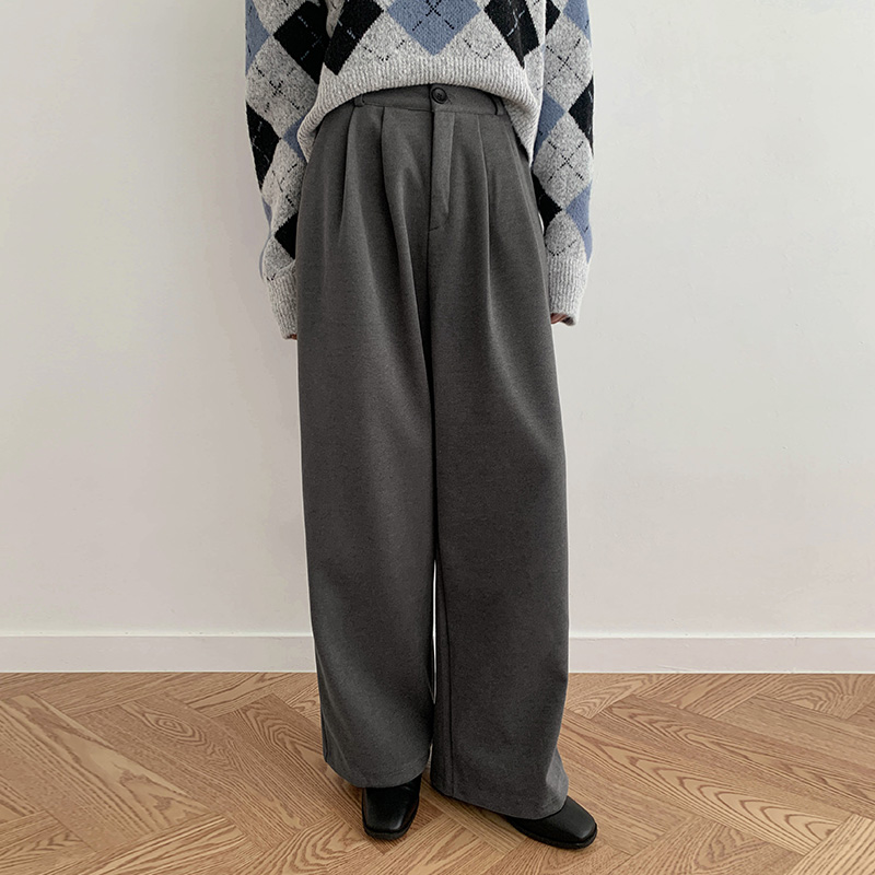 프롬비기닝 스톤 기모 와이드 슬랙스 3color 하객룩 연말룩 기모바지 슬랙스 바지 와이드팬츠 기모 기모슬랙스 하객 와이드슬랙스