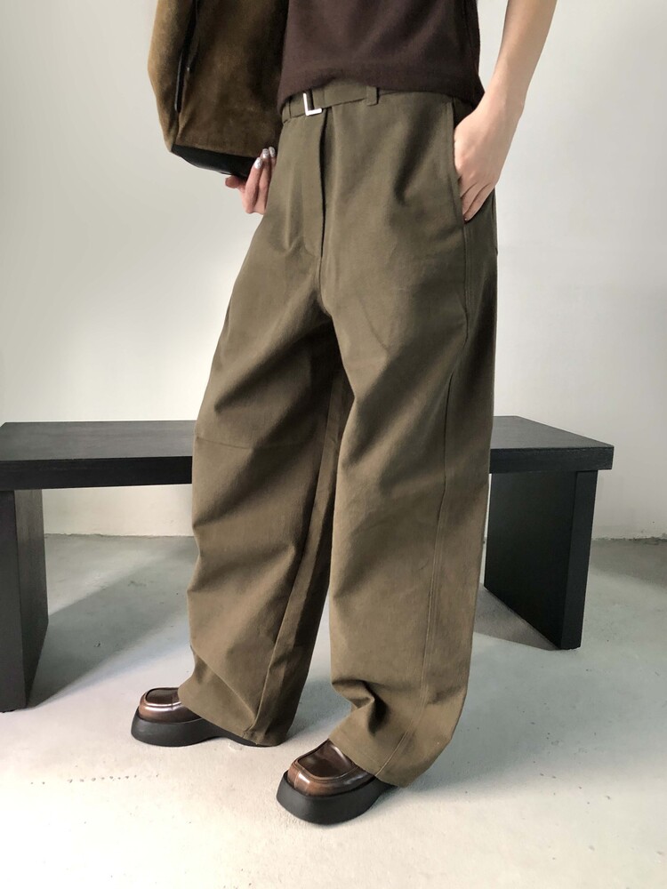 오솔 PEACH BELT PANTS (2COLOR)