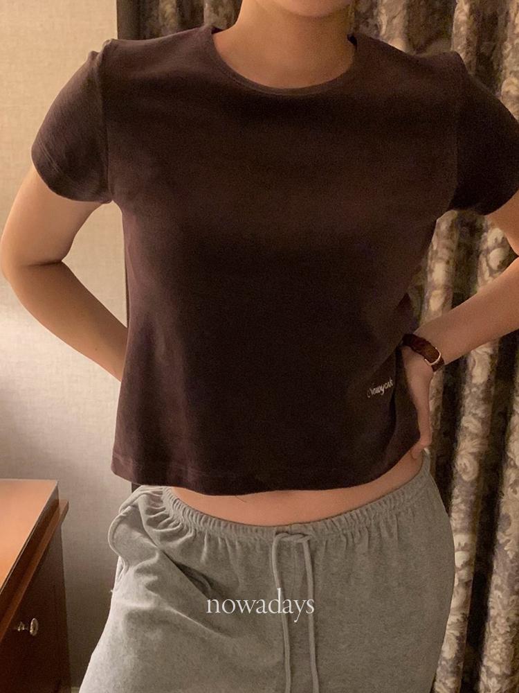 나우어데이즈 founders 파운더스 벨라 티셔츠 코튼 반팔 라운드 벨로아 레터링 t (3col)