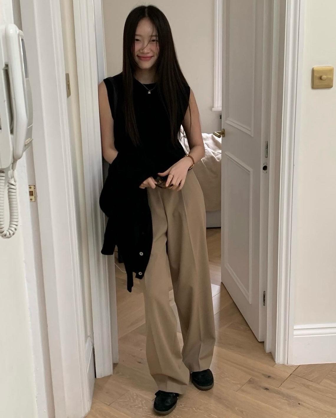 나우어데이즈 베S 당일 / jinsim 진심 로키타 팬츠 핀턱 일자 와이드 슬랙스 바지 (3col)