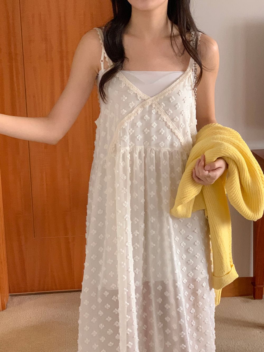 스테디 [시스루 레이어드템] 프렐리아 나시원피스 뷔스티에원피스 레이어드원피스 원피스 2colors 직진