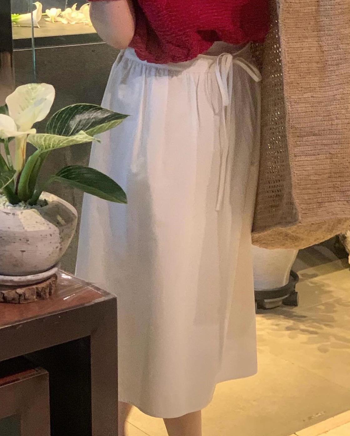 나우어데이즈 objet 오브제 비엔나 주름 스커트 코튼 A라인 롱 치마 (2col)