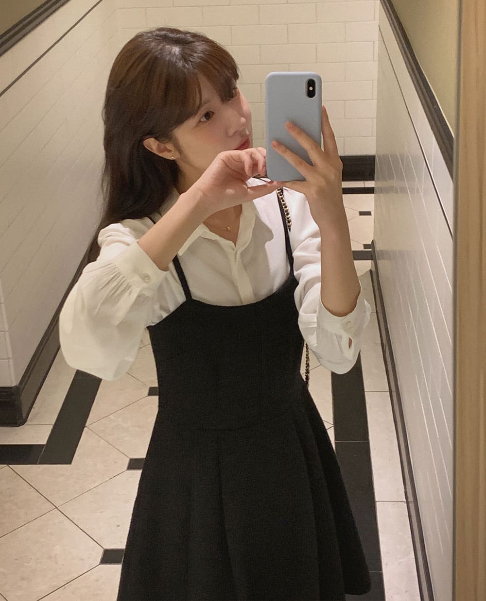체리코코 [crko] 레나 히든 블라우스 아이보리