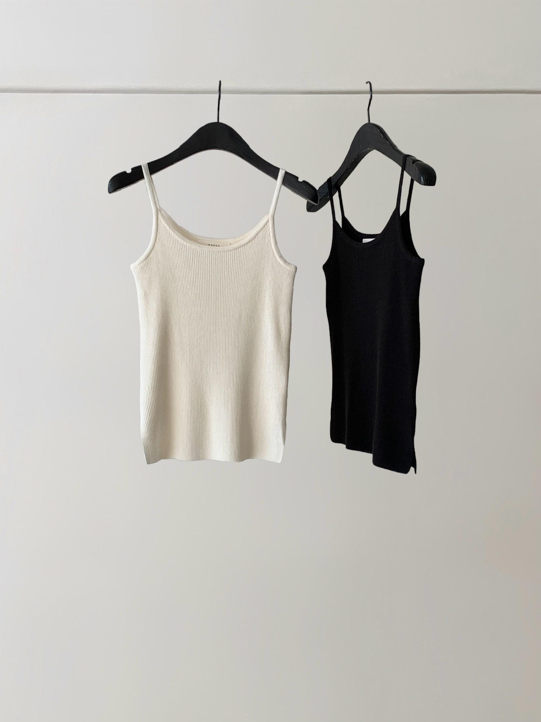 나우어데이즈 (재진행) OUNCE 온스 코튼 니트 나시 슬리브리스 골지 이너 끈나시 (2col)