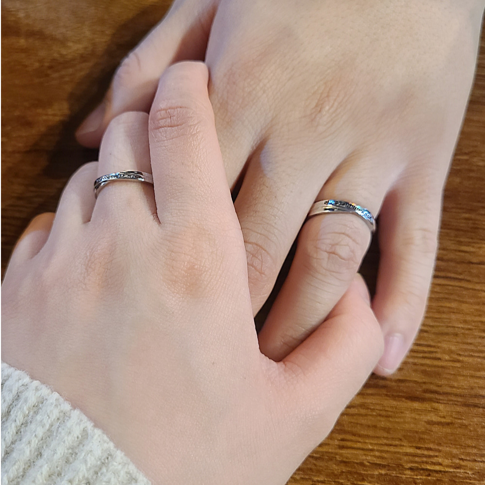 씨엘 [Silver 925] S925 스털링 실버 커플 우정 실 반지