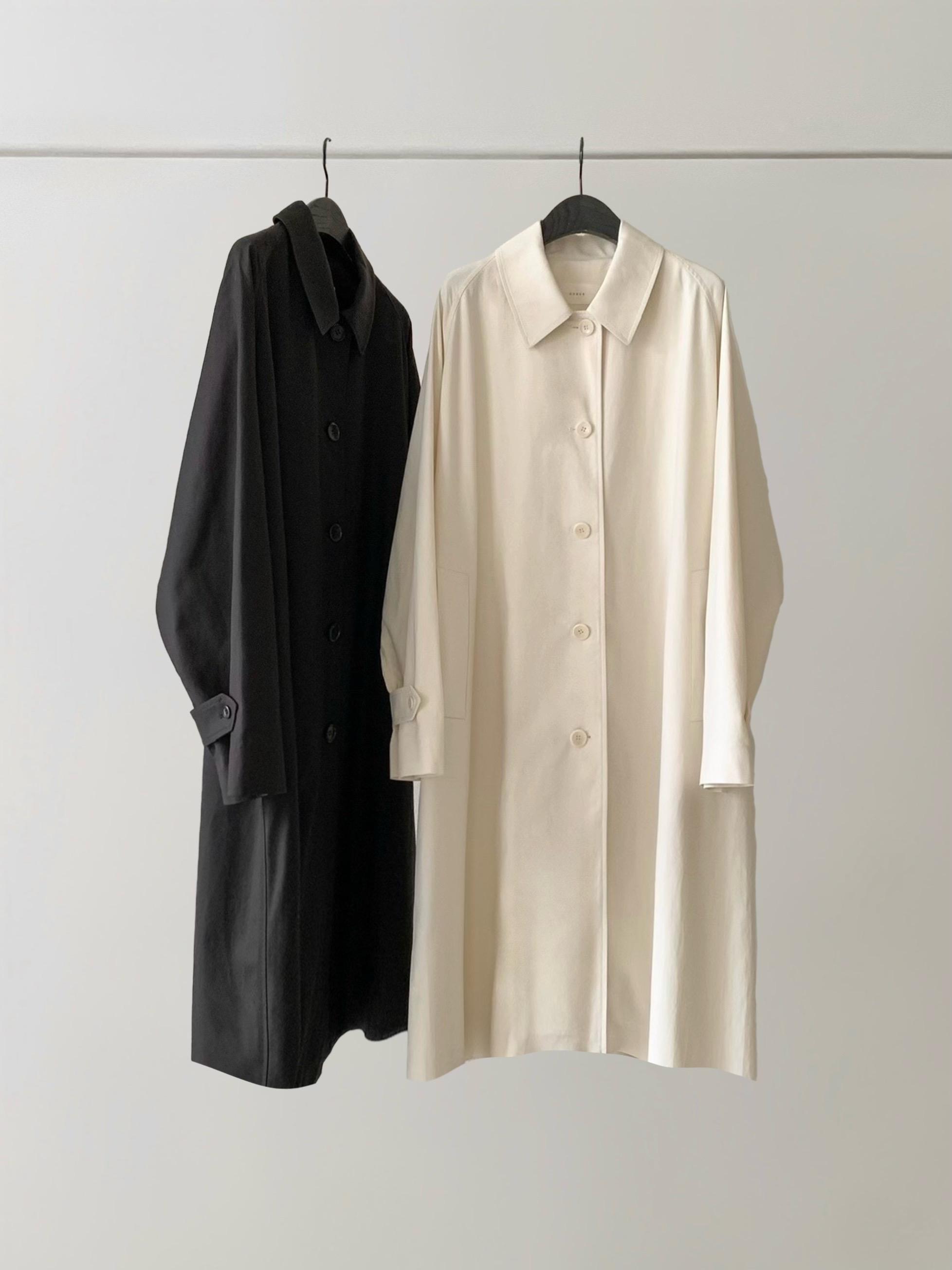 OUNCE 온스 프렌치 싱글 라이트 코트 코튼 래글런 싱글 롱 (2col)