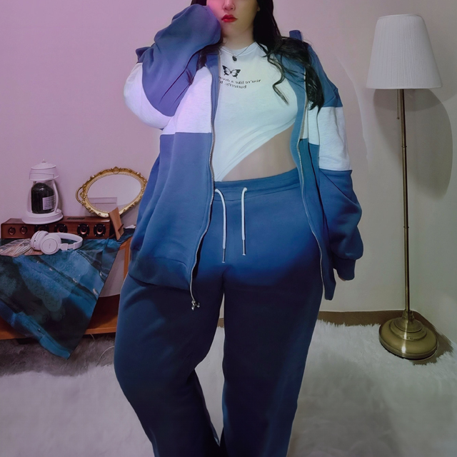 밤에피는옷장 44-130 널널chu 세트 배색 츄리닝 빅사이즈 멜란지 트레이닝복 55 66 77 88 99 110 120 130 140 XL 2XL 3XL 4XL 5XL ...