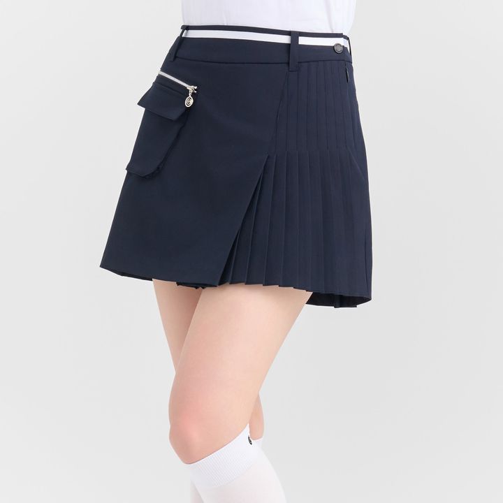 포스티 클리브랜드 골프 온라인단독 포켓포인트 변형플레츠 여성 골프큐롯 네이비cgwsk42979ny