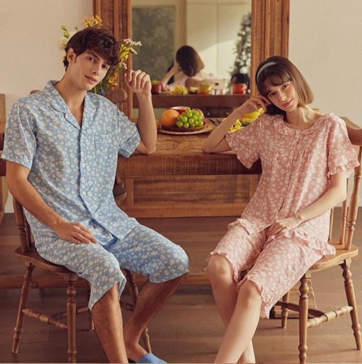 포스티 비너스 세일 커플잠옷 쿨 지지미 꽃나염 커플 파자마 남여 단품vpa4334mvpa4334wasg