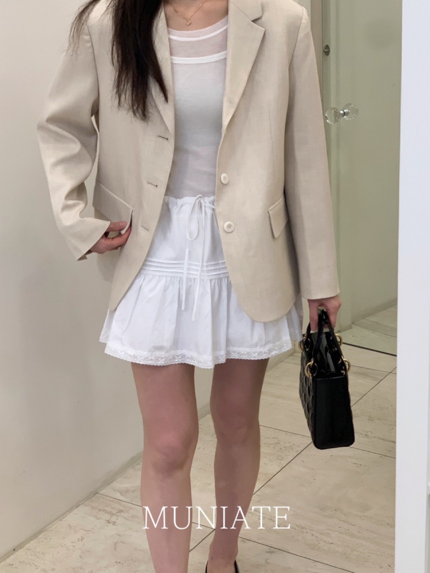 무니에트 riette 리에뜨 모빌 레이스 미니 프릴 스커트