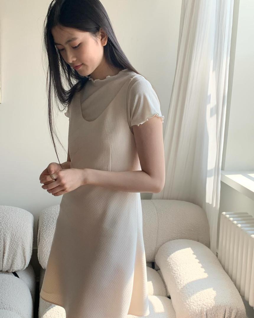 [JINSIM] 진심 위트 원피스 민소매 리본 플레어 미니 드레스 (2color)