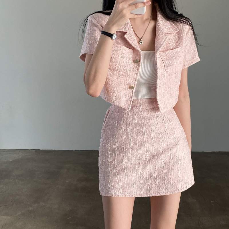 달달해 반팔트위드 원피스 투피스 여름트위드 세트 셋업 트위드 투피스 여름정장 여름수트 결혼식 상견례 데이트 소개팅 하객