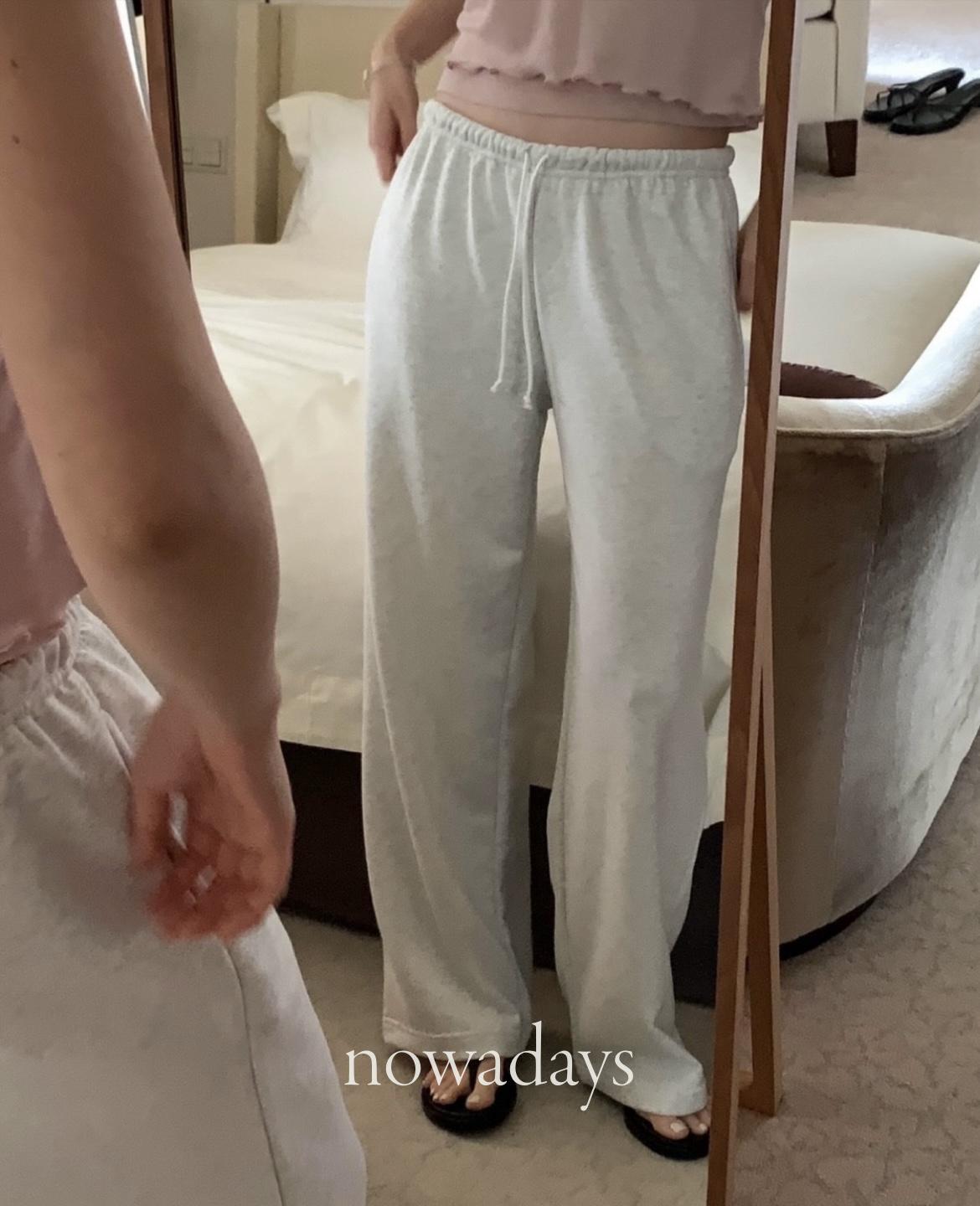 나우어데이즈 founders 파운더스 코지 와이드 팬츠 코튼 밴딩 일자 데일리 바지 (2col)