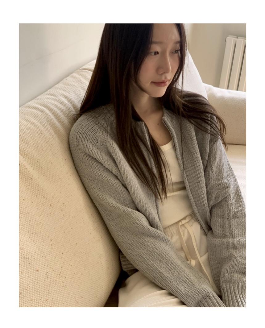 Jinsim 진심 덴버 투웨이 니트 집업 가디건 (2c)