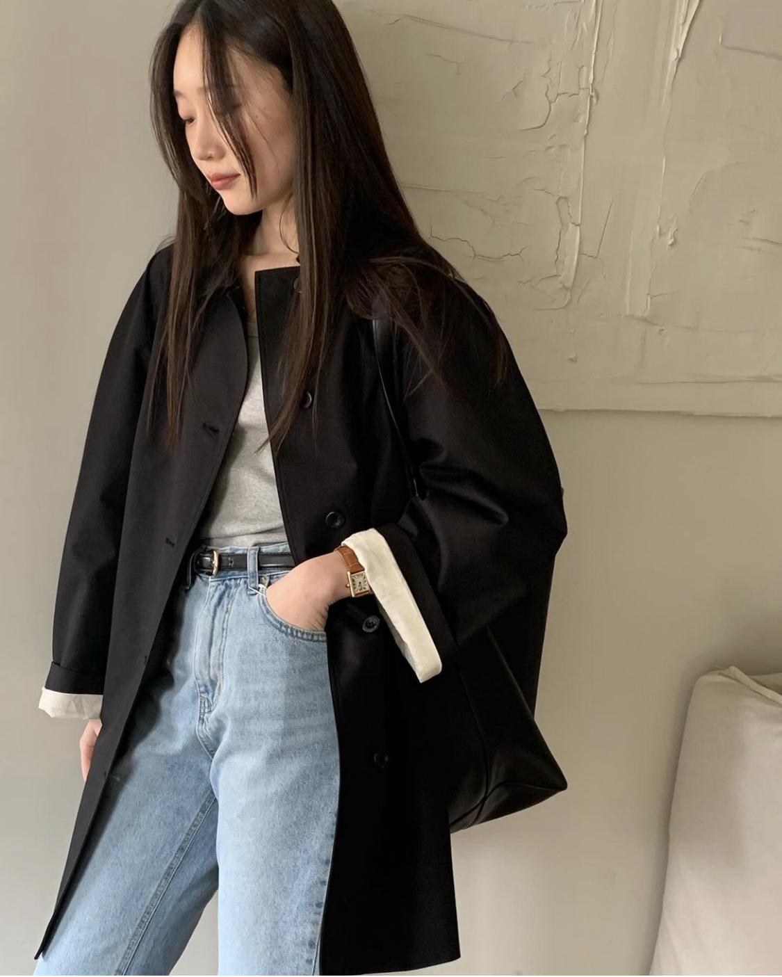 드노운 JINSIM 진심 리하 트렌치 래글런 코튼 하프 코트 2colors