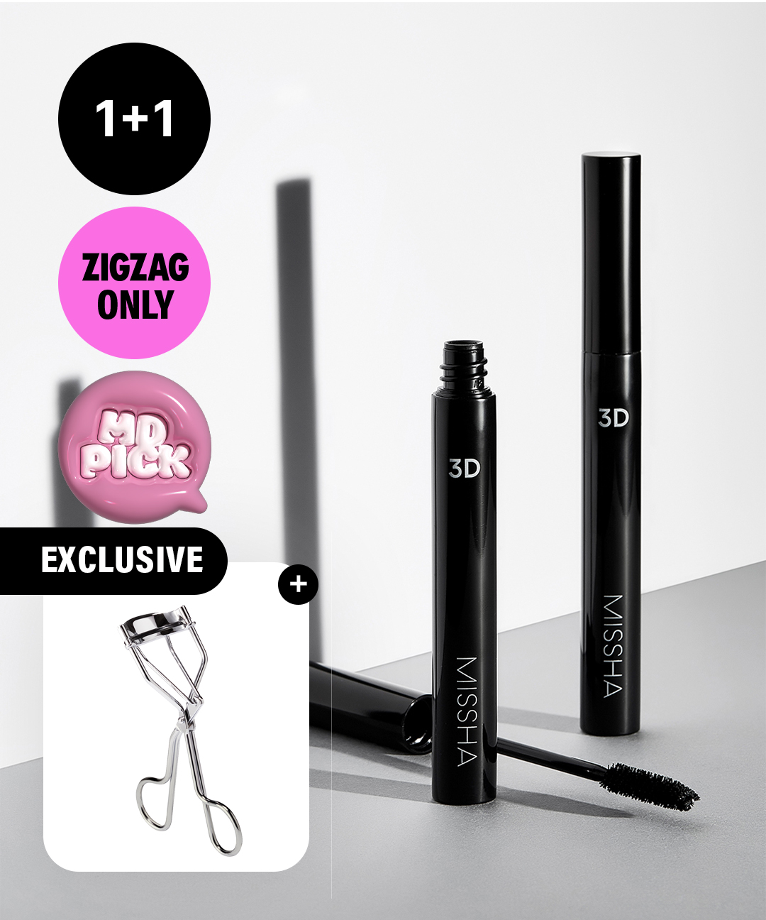 [MD PICK] (1+1) 3D마스카라 [+뷰러 증정]