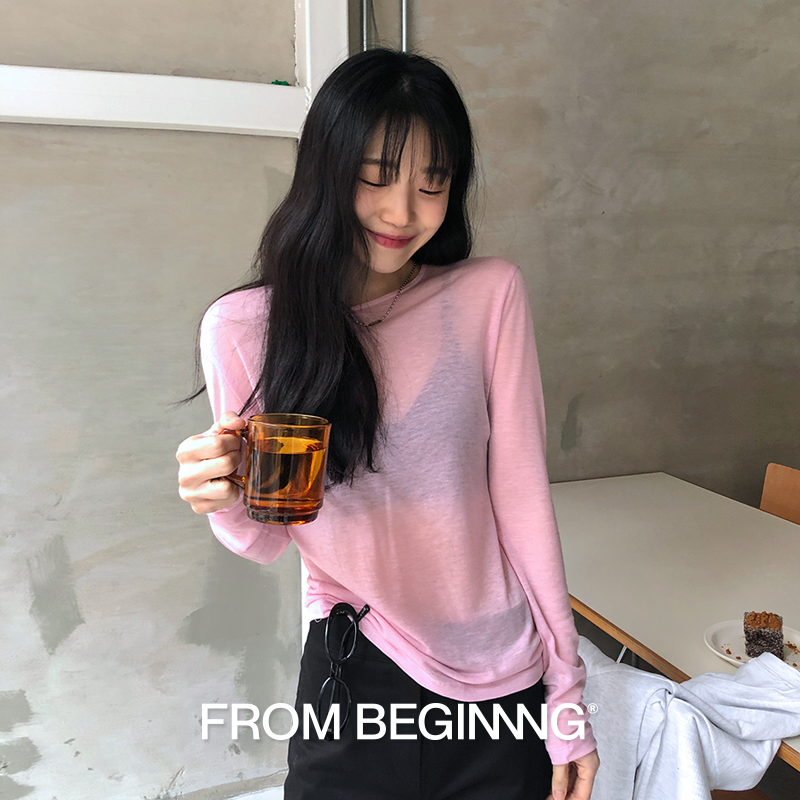 [MADE]푸딩 슬림시스루티셔츠 (4color)