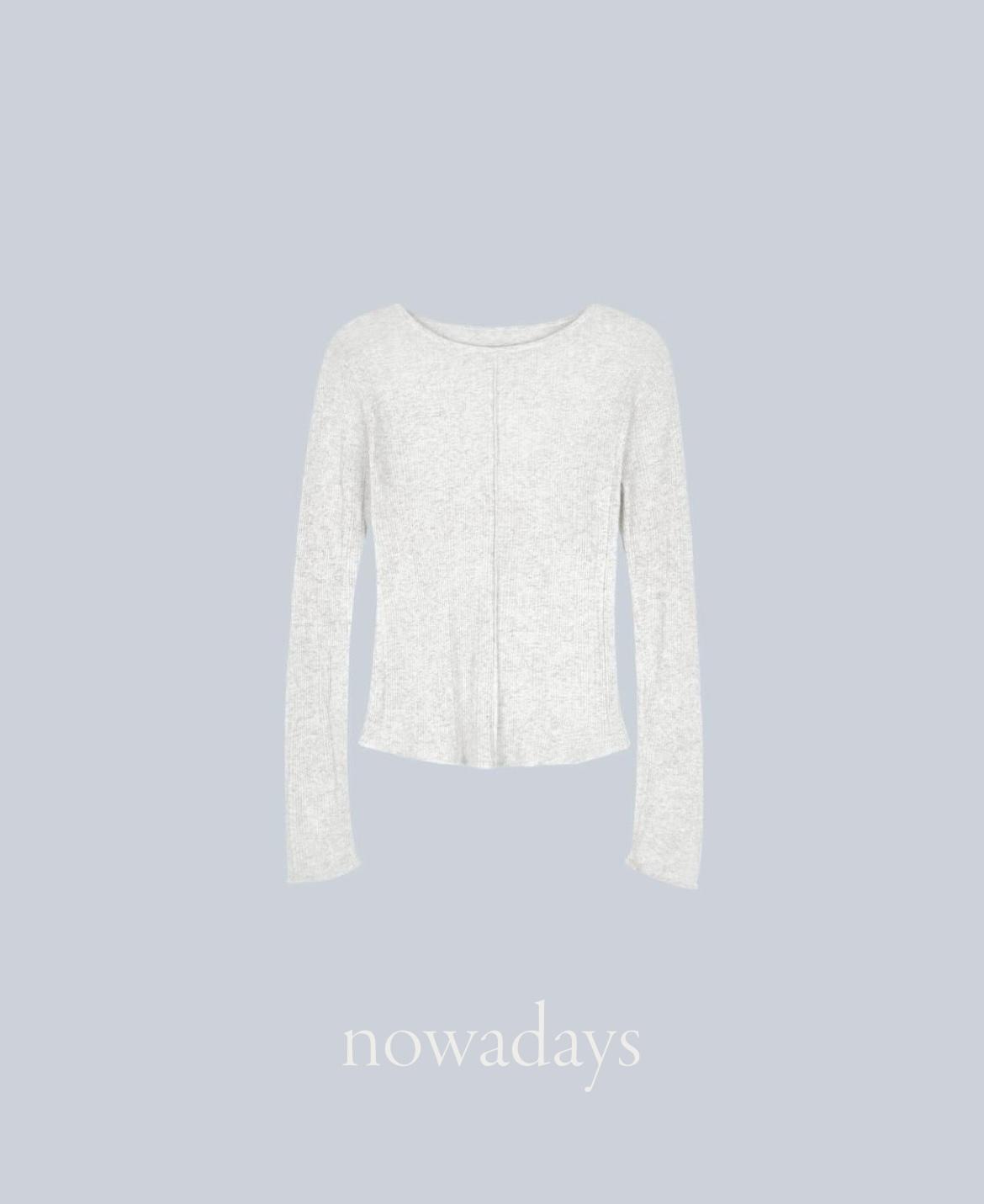 나우어데이즈 [SALE] 맬 당일 / riette 리에뜨 에버 티셔츠 코튼 긴팔 라운드 절개 t (5col)